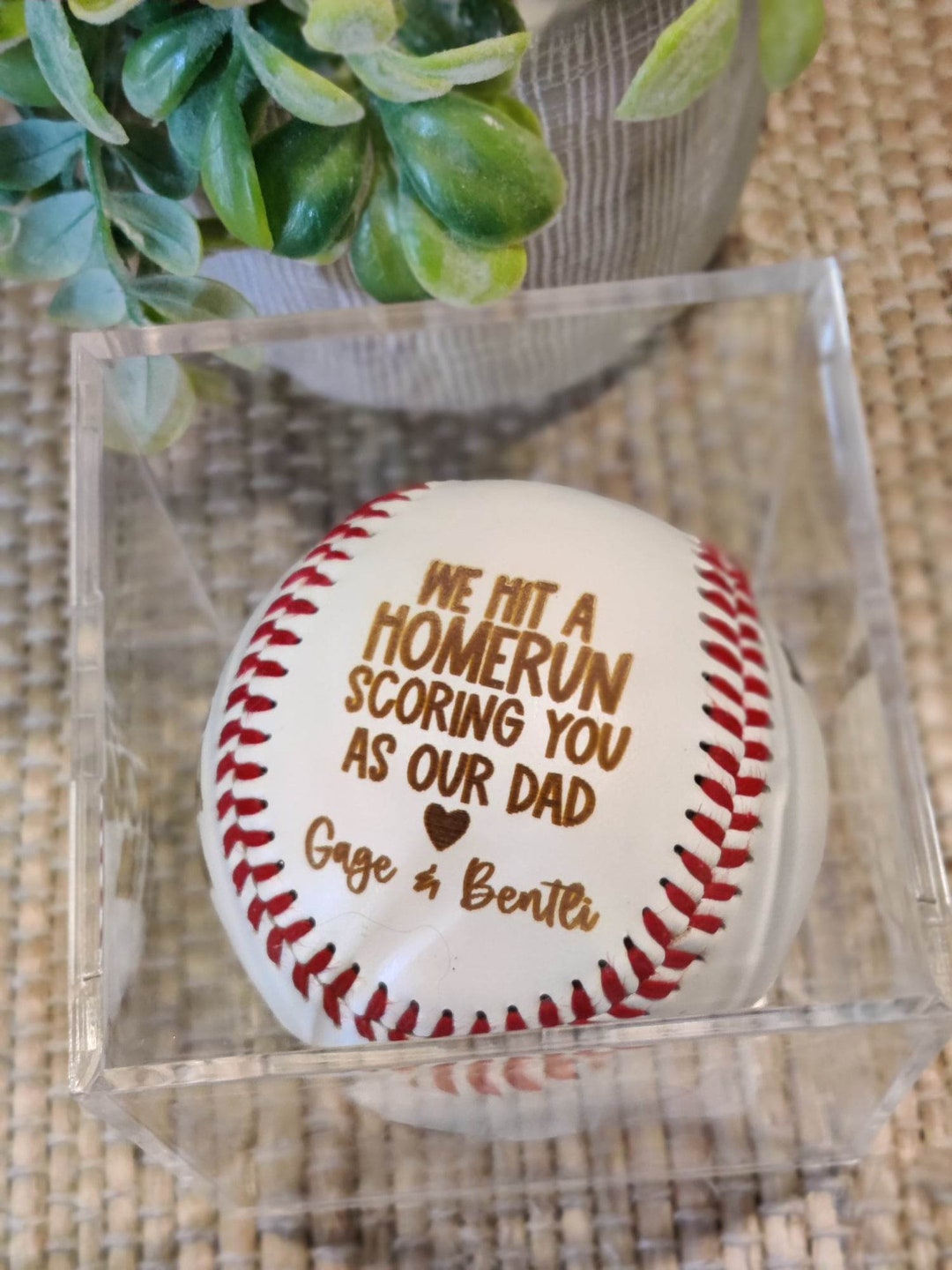 Engraved Baseball Father's Day Gift Christmas Gift Hit a Homerun ...