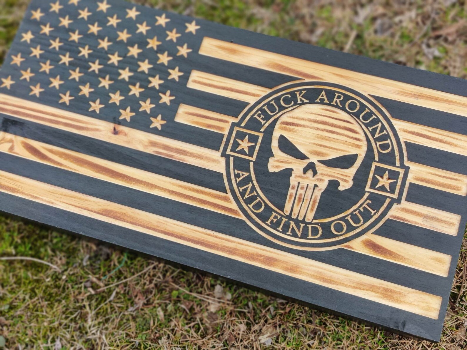 FAFO Flag Engraved Flags Patriotic Sign Custom Wood Flag - Etsy