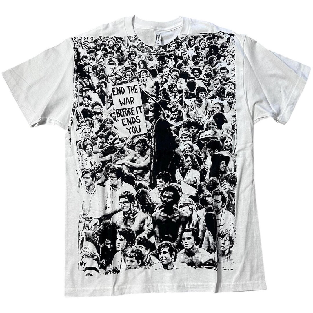 Woodstock Crowd T-shirt Anti War World Peace Protest Hippie Hand ...
