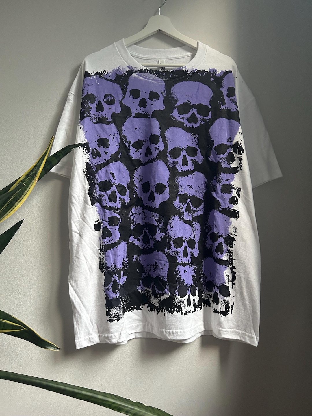 Skeleton Skulls Punk Graveyard Hand-printed T-shirt Limited Stock Rare ...