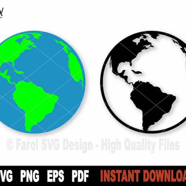 Earth Svg File - Etsy