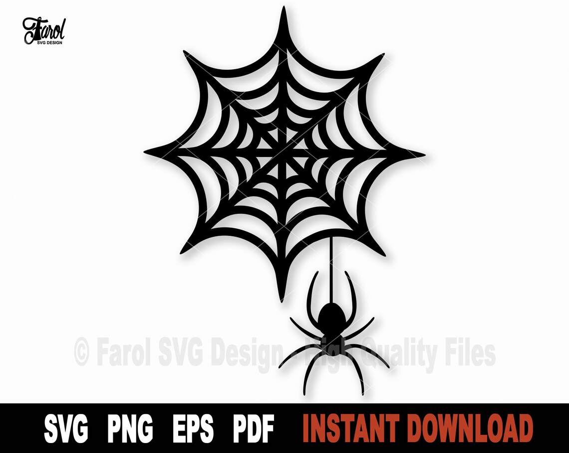 Spider Web SVG File for Cricut Halloween SVG Clipart Cut - Etsy