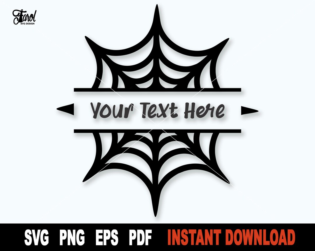 Spider Web SVG, Split Monogram SVG, Halloween Svg File for Cricut ...