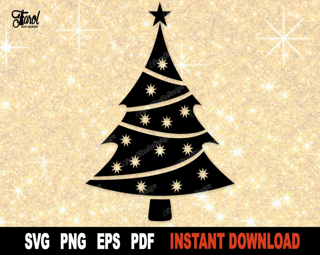 Christmas Tree Svg, Christmas Svg File for Cricut, Silhouette, Vector ...