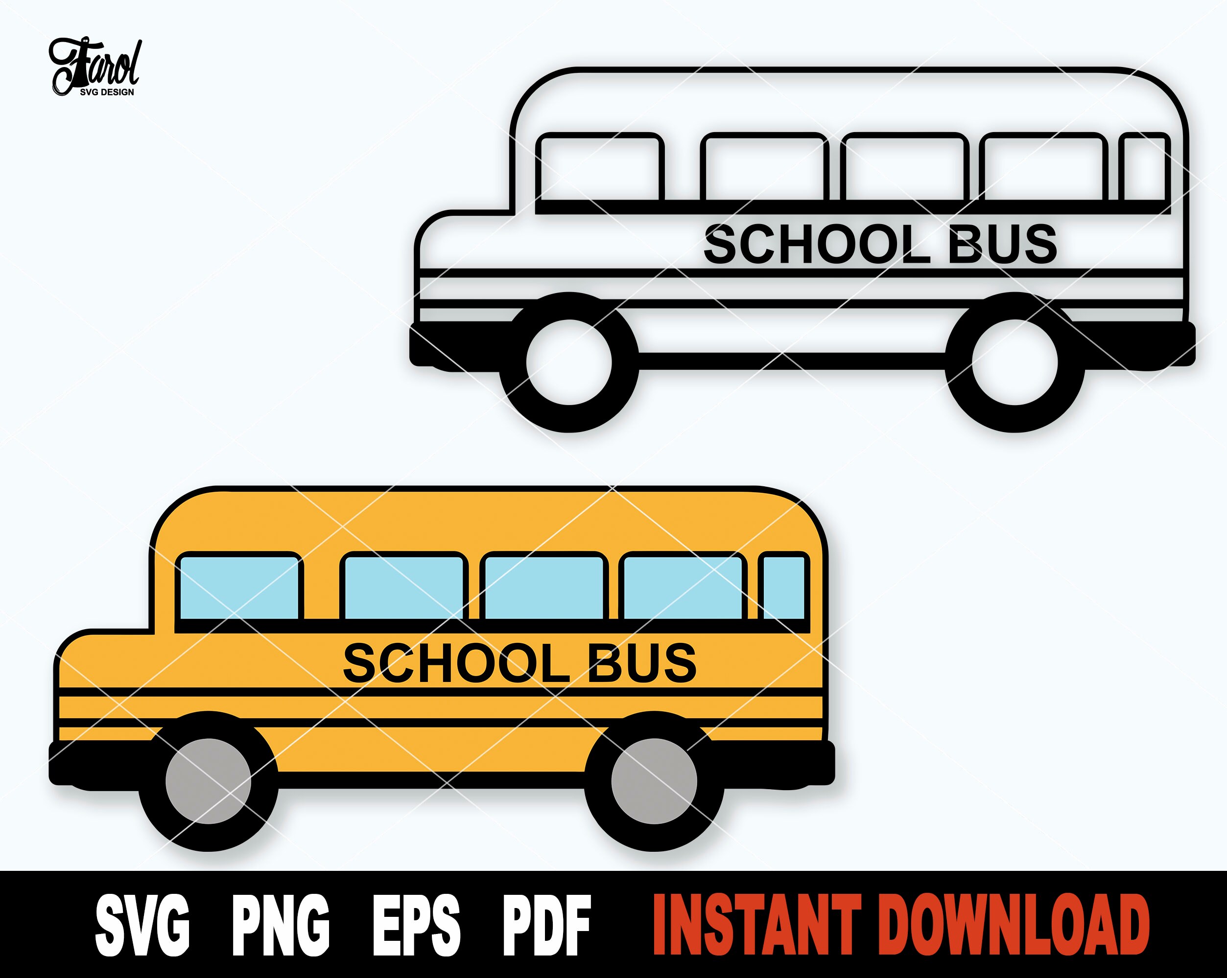 School Bus SVG Bus Cut File School SVG Files for Cricut - Etsy