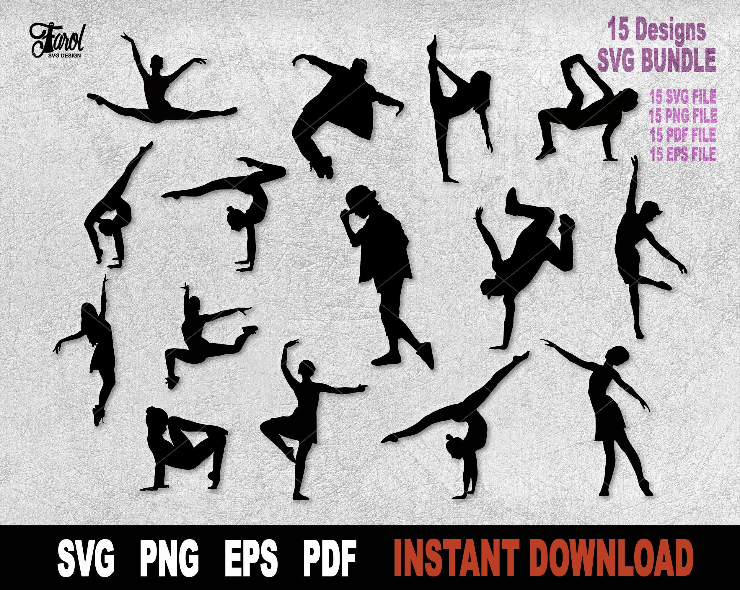 Dance Svg Bundle Dance Svg Cut File for Cricut Silhouette - Etsy UK