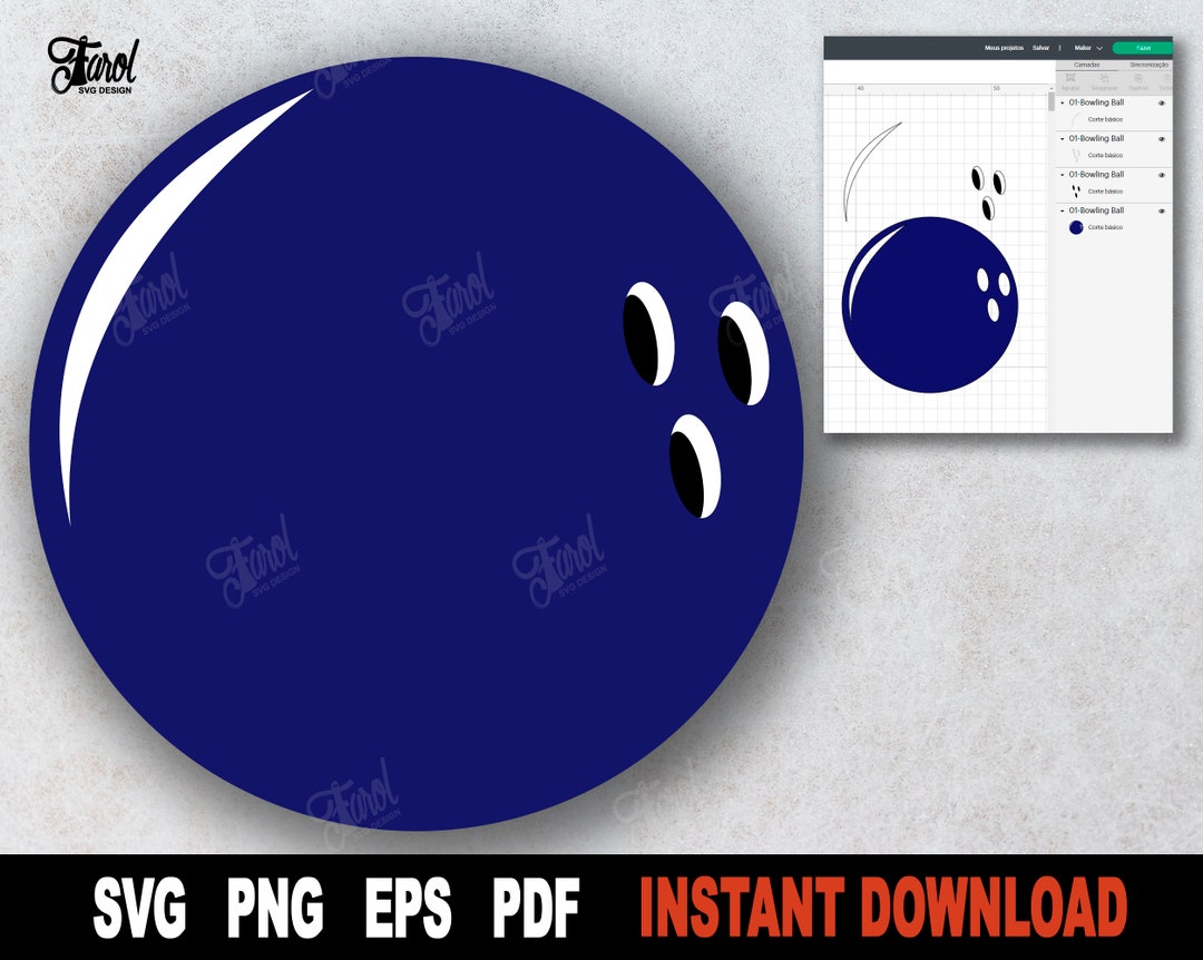Bowling Ball Svg Cut File, Bowling Ball Svg File for Cricut, Sport ...