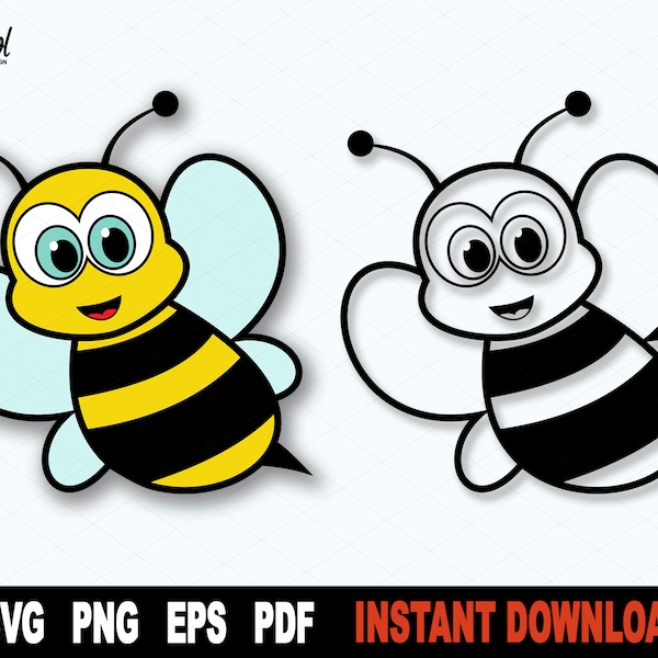 Bee Clipart - Etsy