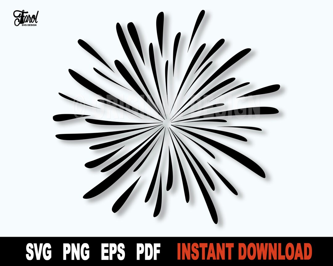Fireworks SVG, Celebration Svg File for Cricut, Silhouette, Holiday SVG ...
