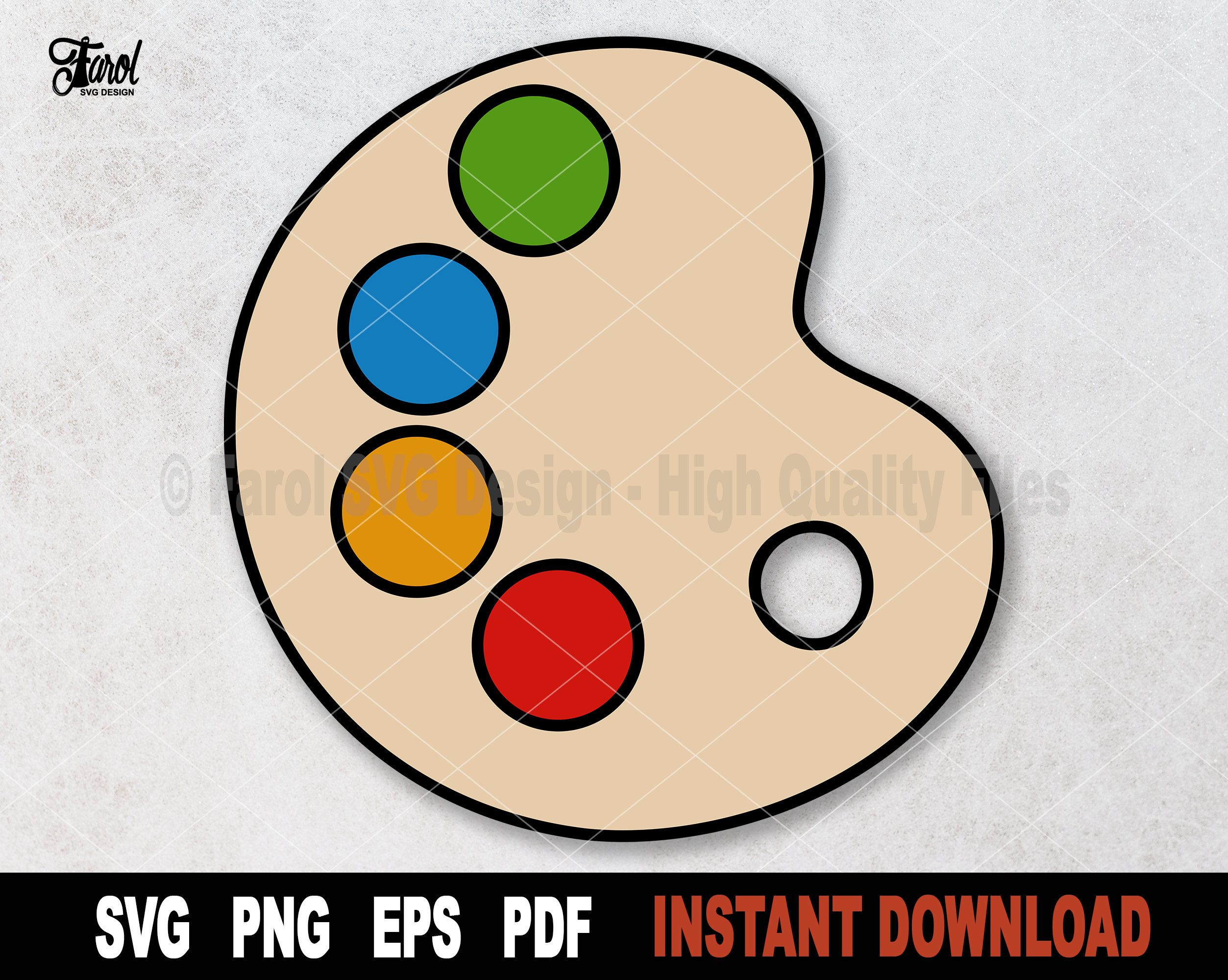 Paint Palette Svg Paint Brush Svg File for Cricut - Etsy
