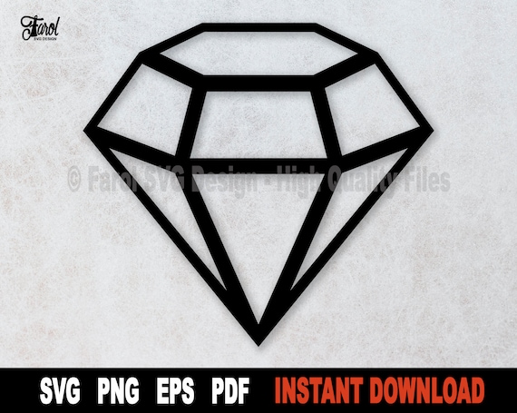 Diamond SVG Diamond File for Cricut Silhouette Outline Svg | Etsy