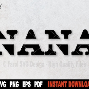 Nana Split Name Frame SVG: Mother's Day Grandmother Gift (digital ...