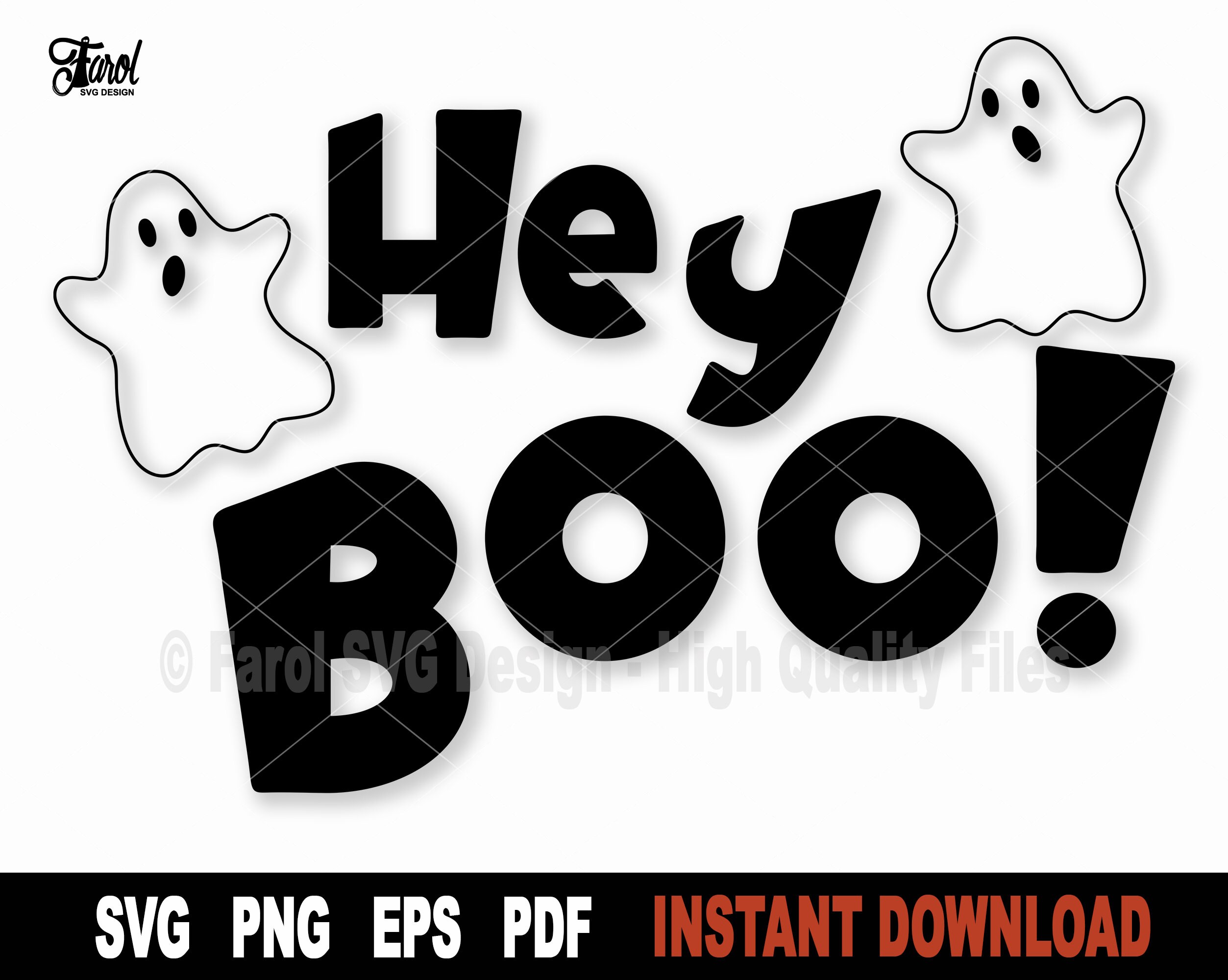 Hey Boo Svg Ghost Svg File for Cricut Silhouette Fall Svg - Etsy