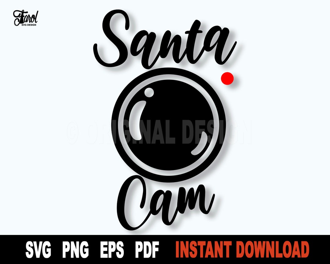 Santa Cam SVG: Christmas Clipart, Cricut Silhouette Cut File (digital ...