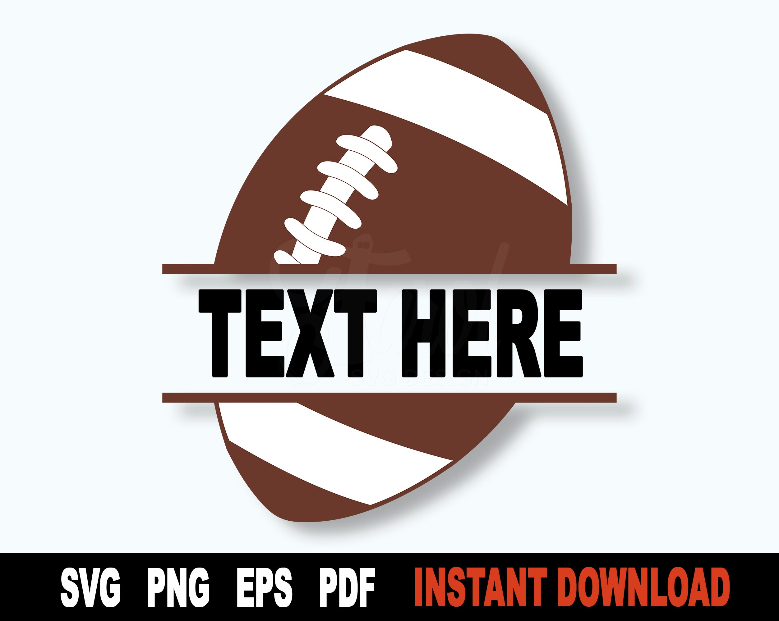 Football Split Monogram SVG: Sport Vector Clipart (digital Download) - Etsy