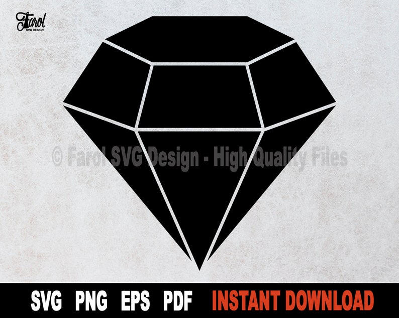 Diamond SVG Black Diamond File for Cricut Silhouette Svg | Etsy