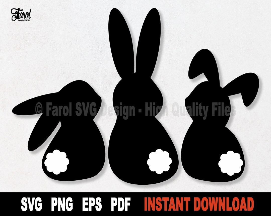 Easter Bunny SVG Bundle: Rabbit Clipart Cut File (digital Download) - Etsy