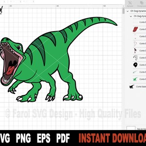 Dinosaur SVG, Tyrannosaurus Rex SVG File for Cricut, Silhouette, T-rex ...