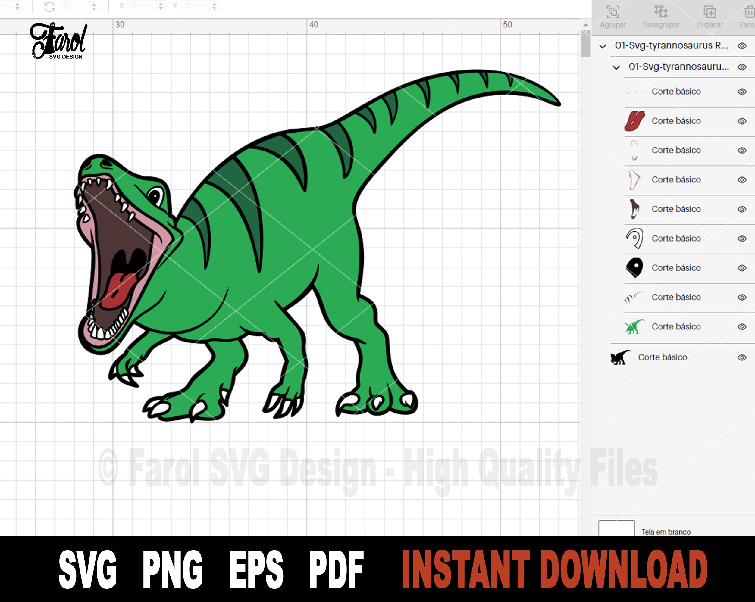 Dinosaur SVG Tyrannosaurus Rex SVG File for Cricut - Etsy UK
