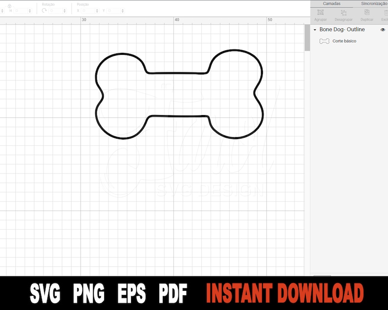 Dog Bone SVG Cut File Bone Silhouette Shape SVG File for | Etsy