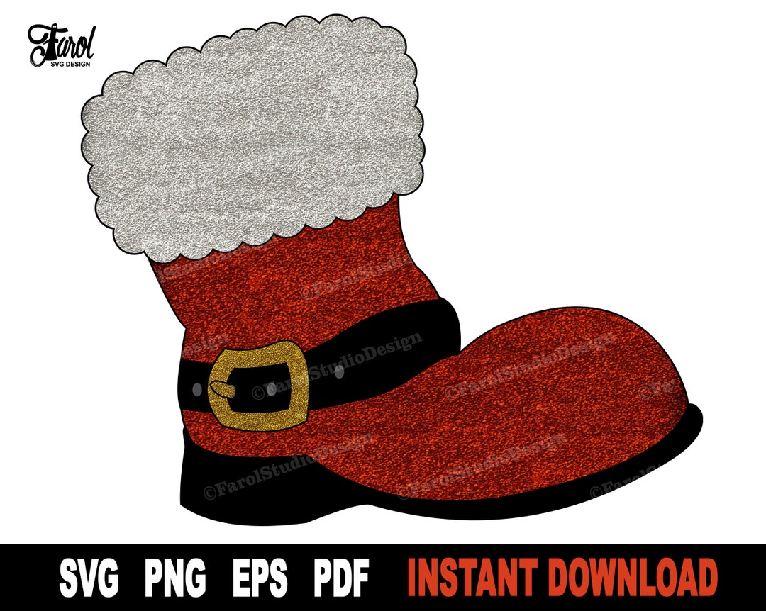 Santa Claus Svg, Christmas Svg, Snow Boots Svg File for Cricut ...