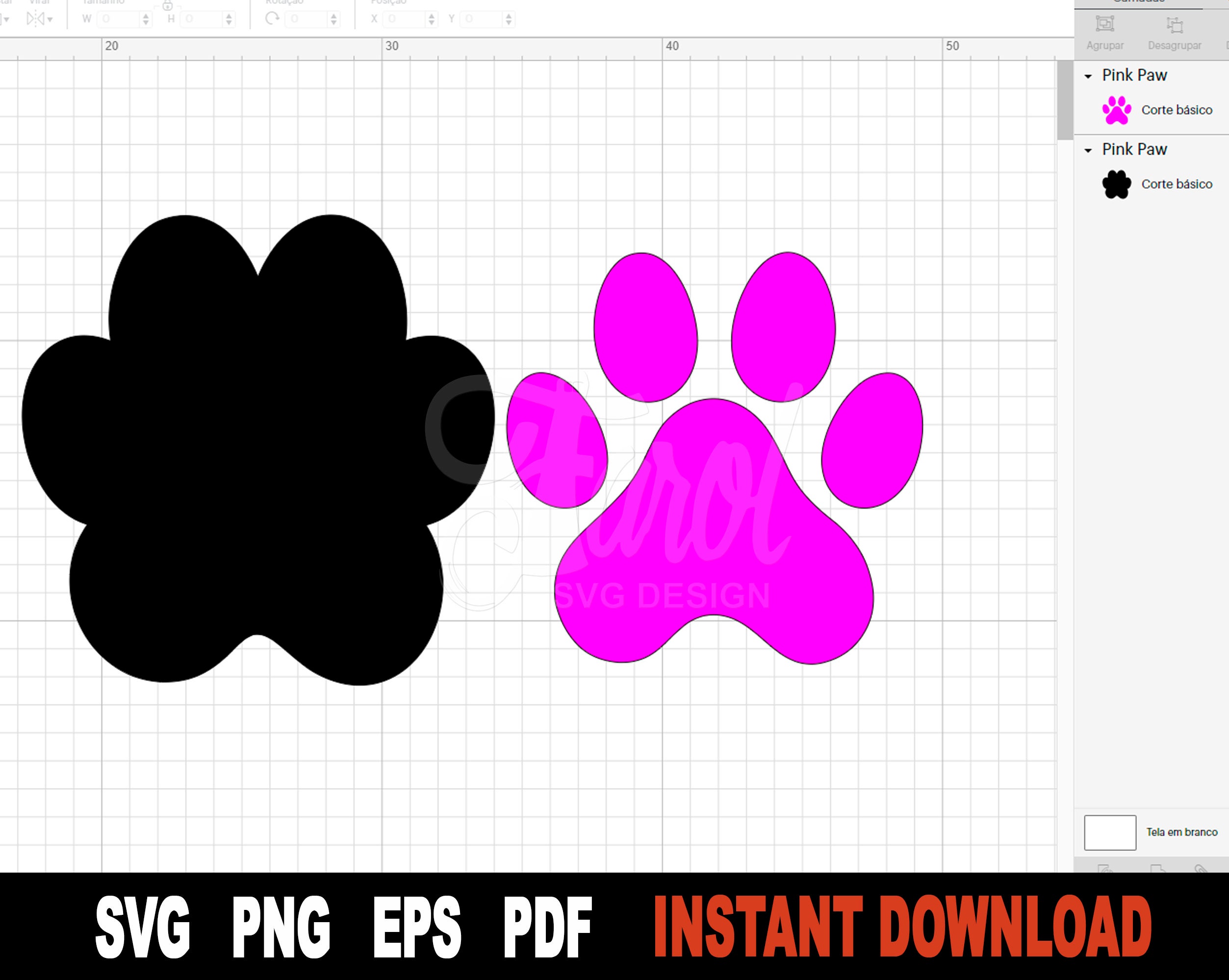 Dog Paw Svg Paw Print Svg Cut File Cricut Silhouette Dog - Etsy UK