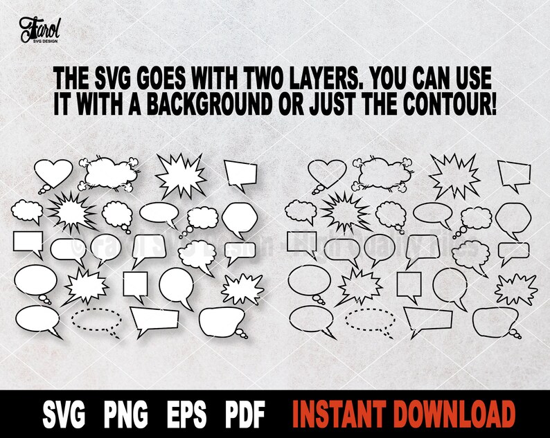 Speech Bubble SVG File for Cricut Silhouette Speech Bubble - Etsy