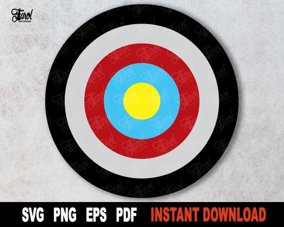 Target Svg Target in Colored Layers SVG File for Cricut | Etsy