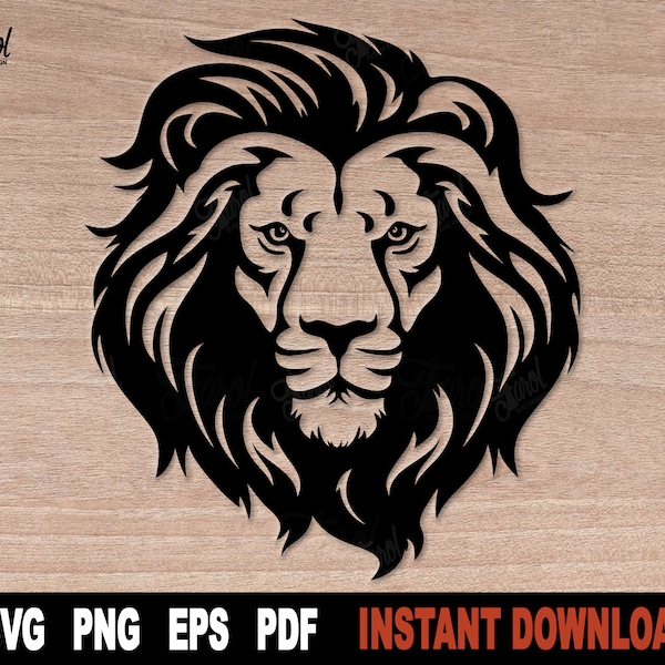 Lion Head Svg - Etsy