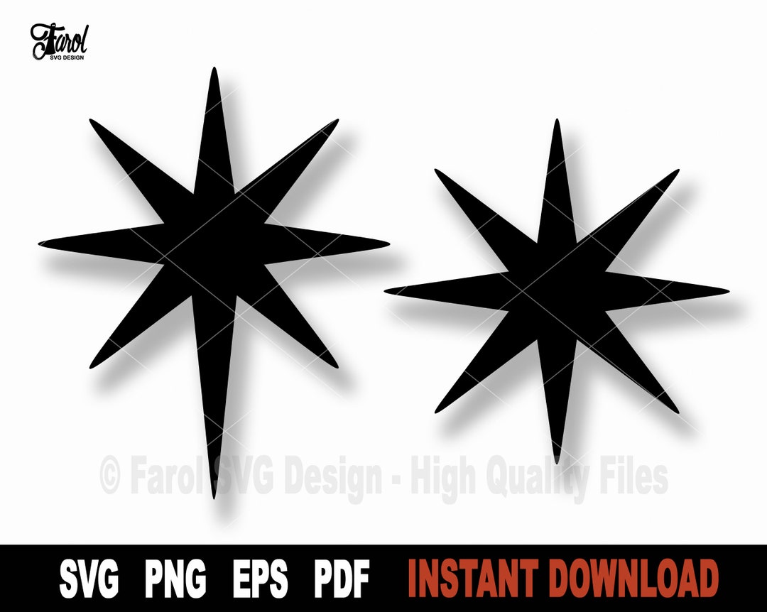 North Star SVG: Christmas Star Clipart, Cricut Cut File (digital ...