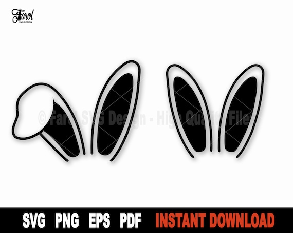Bunny Ears SVG 2 Designs Svg File for Cricut Black - Etsy Australia