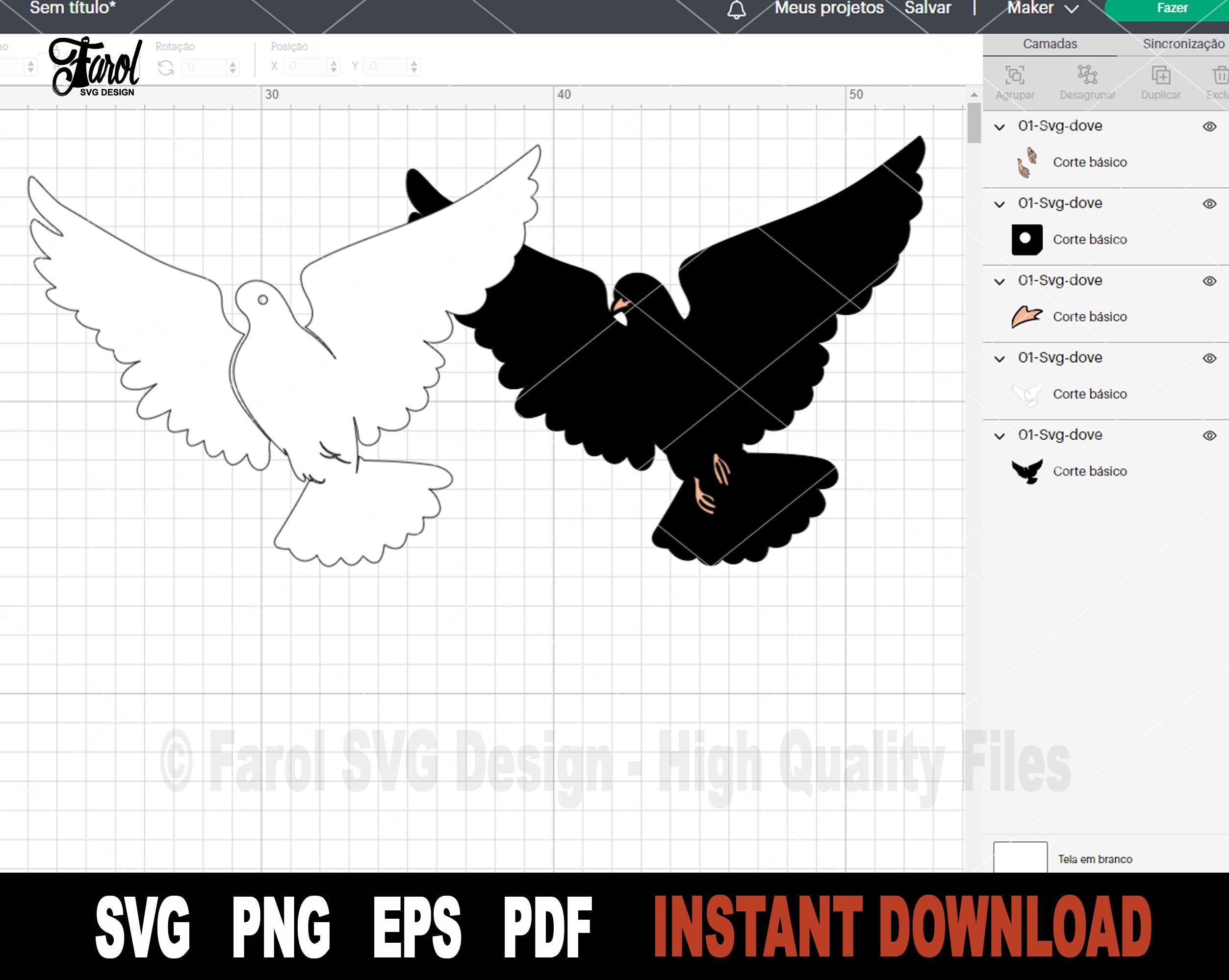 Dove SVG: Vector Clipart, Cricut, Silhouette (digital Download) - Etsy