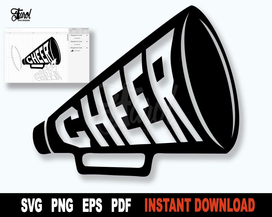 Cheerleader Megaphone SVG: Cheer Sport Clipart (digital Download) - Etsy