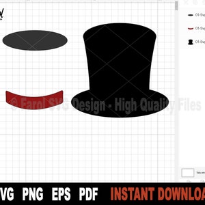 Top Hat SVG: Snowman, Magician Hat Cut File (digital Download) - Etsy