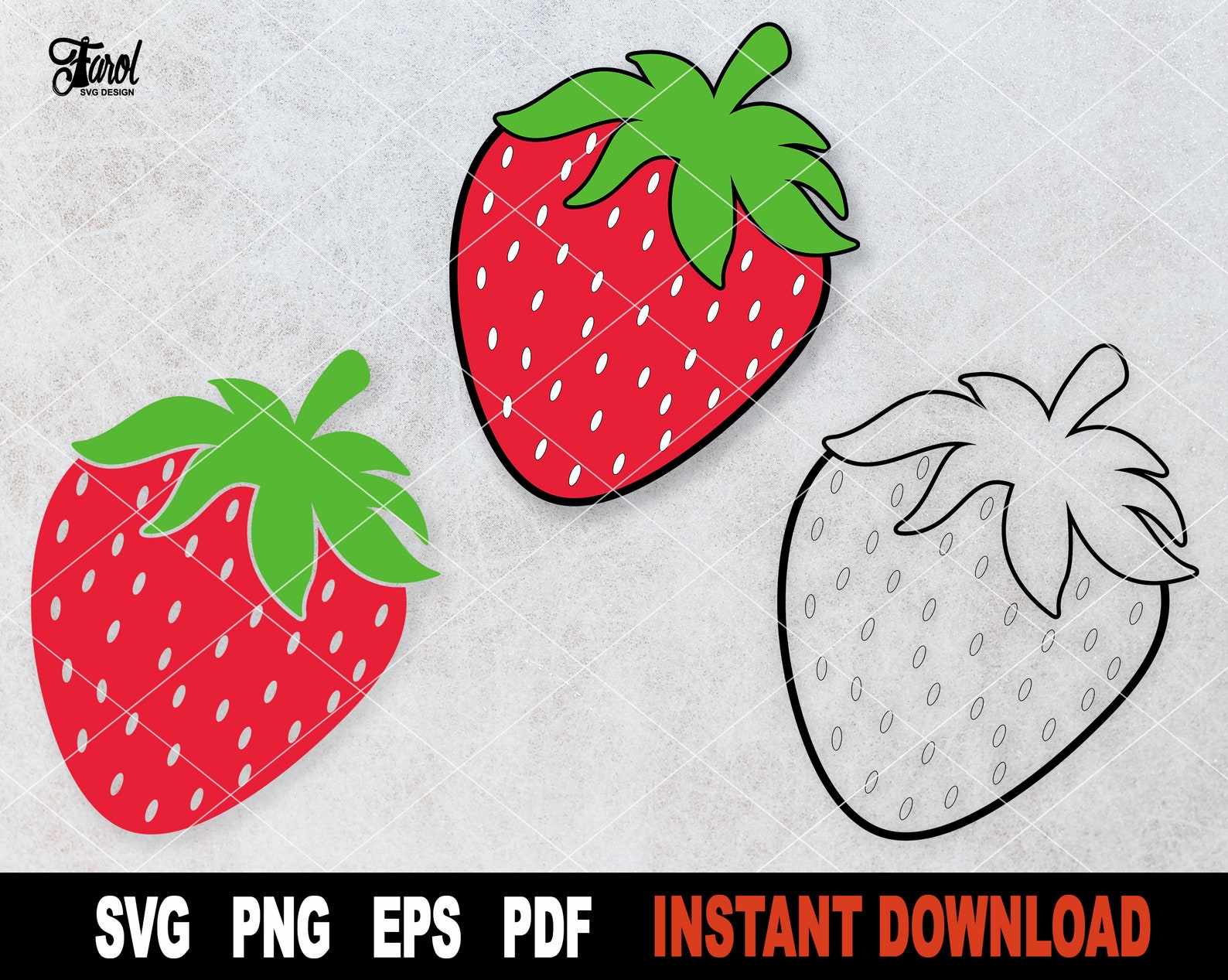 Strawberry Clipart Strawberry SVG File for Cricut - Etsy
