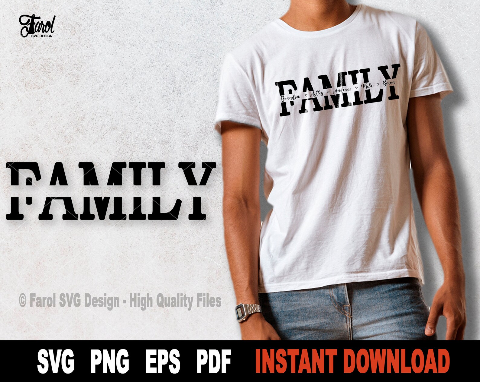 Family SVG Split Name Frame Svg File for Cricut Silhouette - Etsy