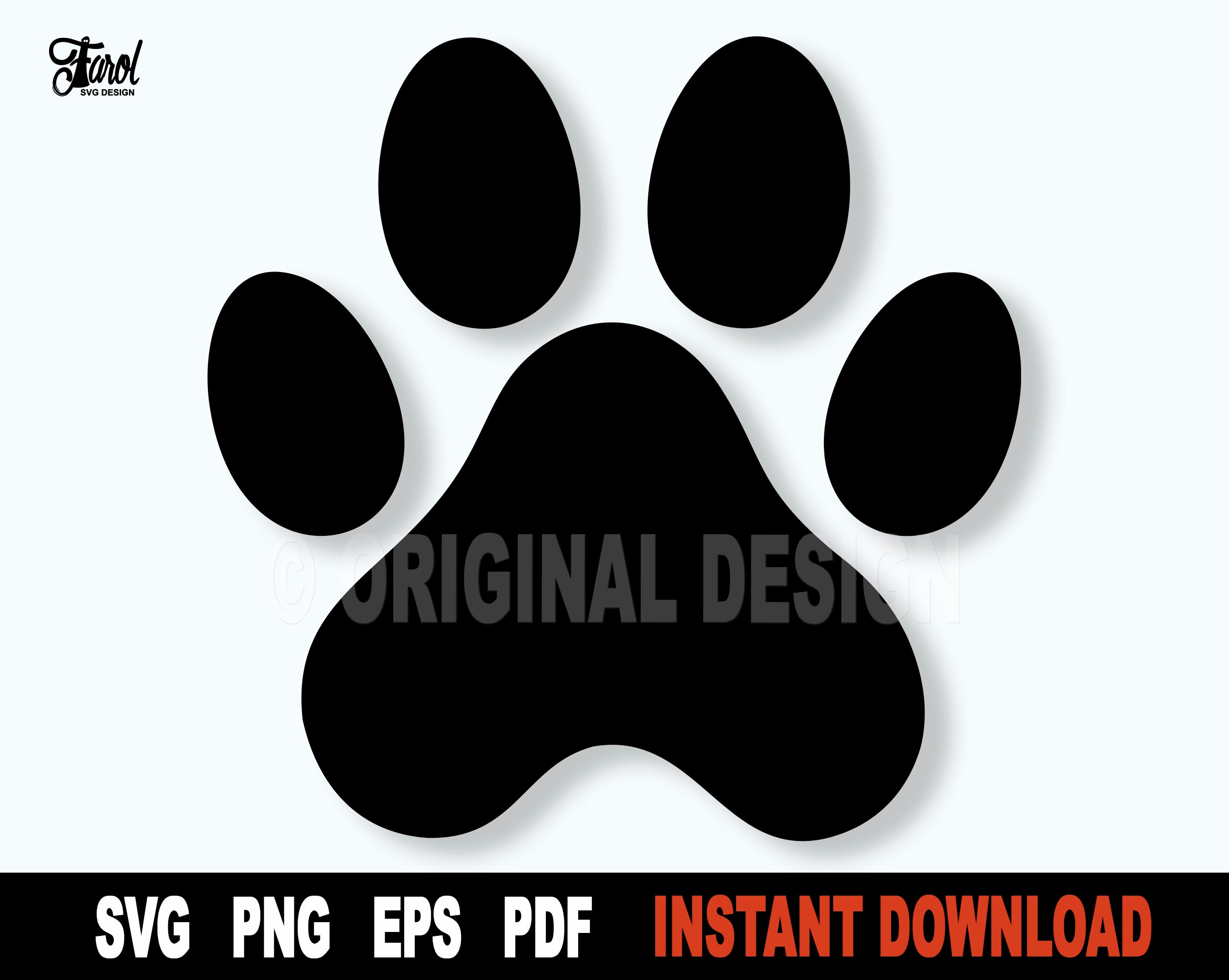 Dog Paw SVG Cut File Paw Svg File for Cricut Silhouette - Etsy