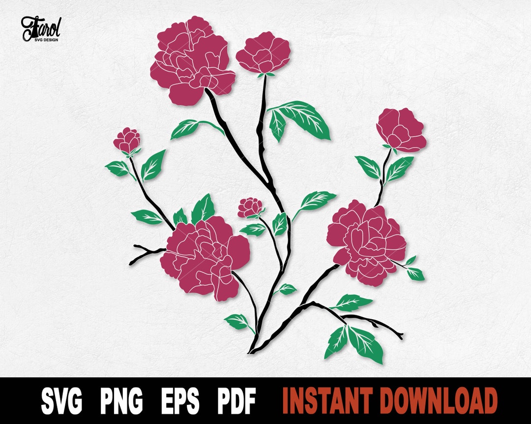Rosas SVG, Flores Archivo Svg para Cricut, Silueta, Naturaleza Archivo ...