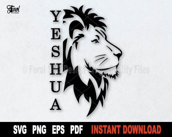 Yeshua SVG Lion Of Judah Svg Cut File Yeshua Shirt Design - Etsy España