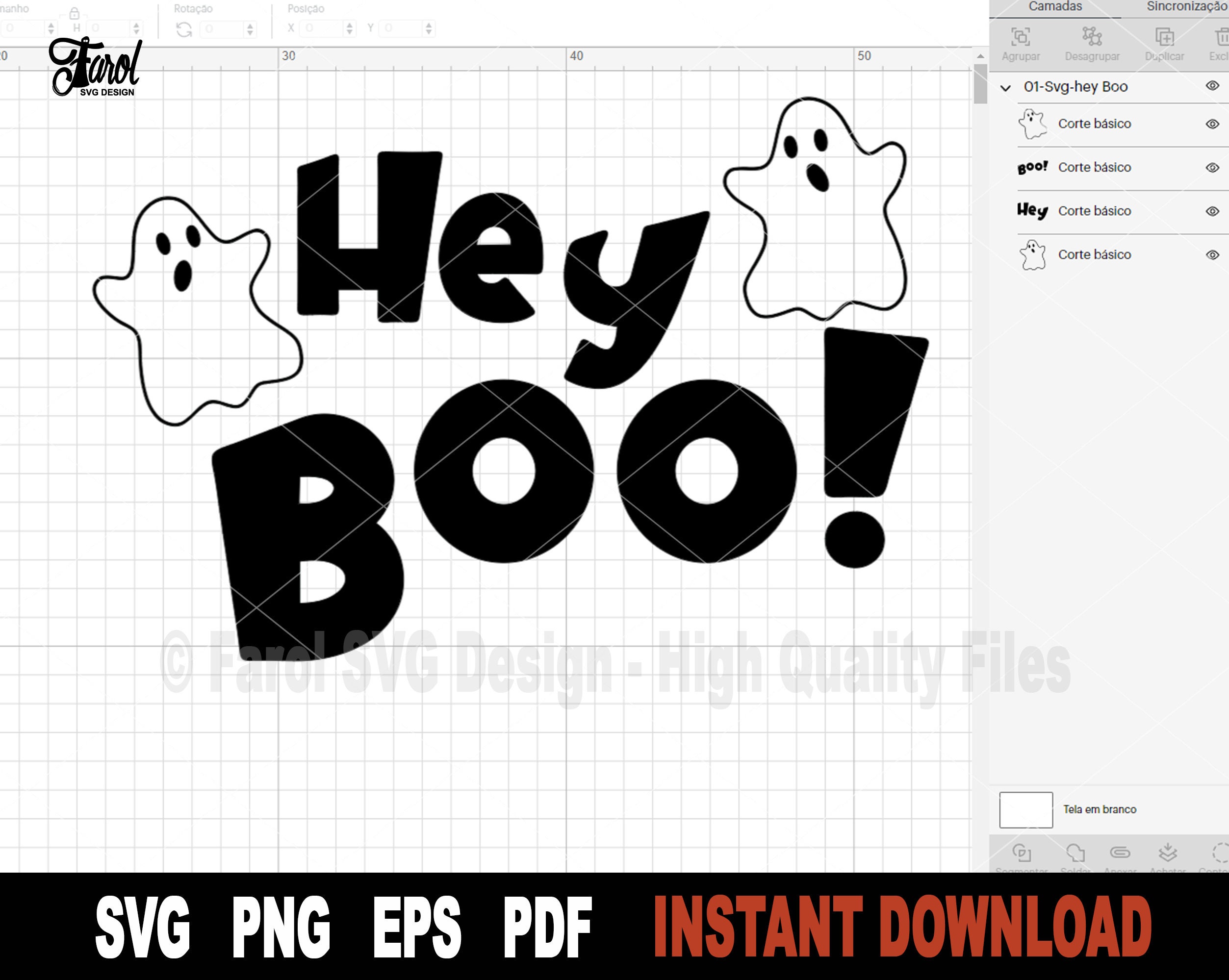 Hey Boo Svg Ghost Svg File for Cricut Silhouette Fall Svg - Etsy
