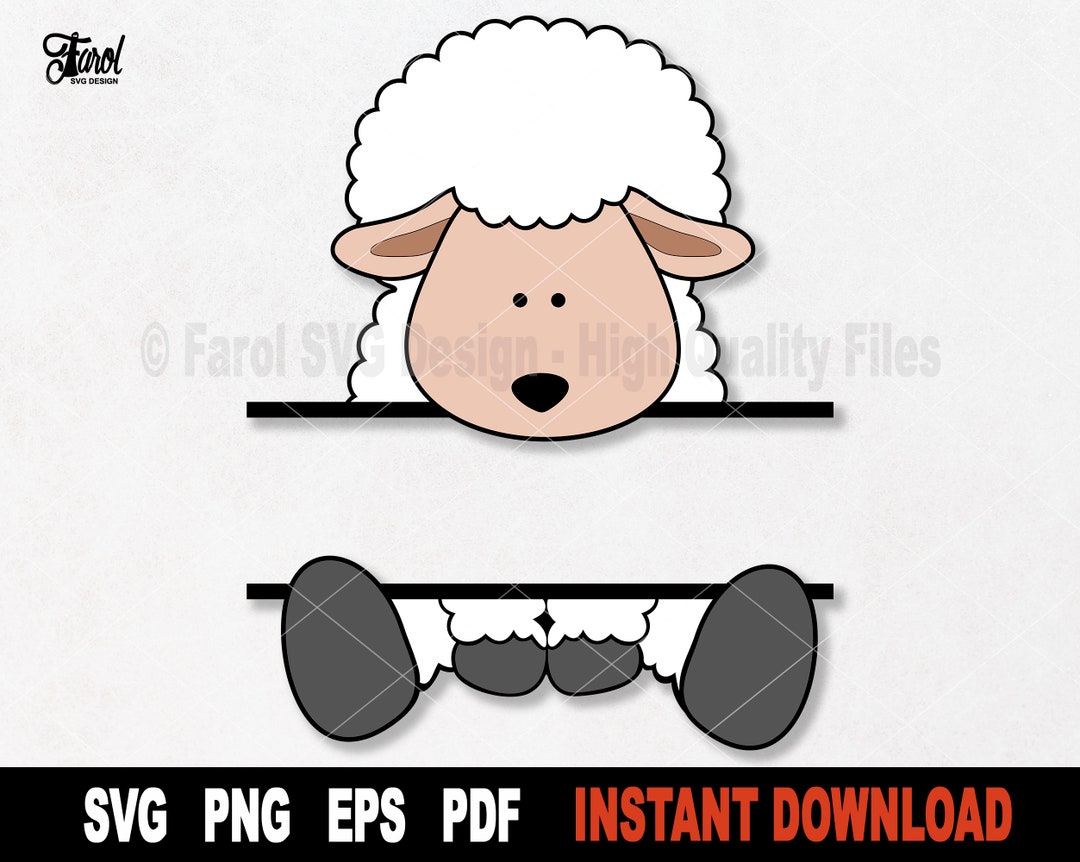 Sheep Svg, Sheep Split Monogram Svg File for Cricut, Silhouette, Easter ...