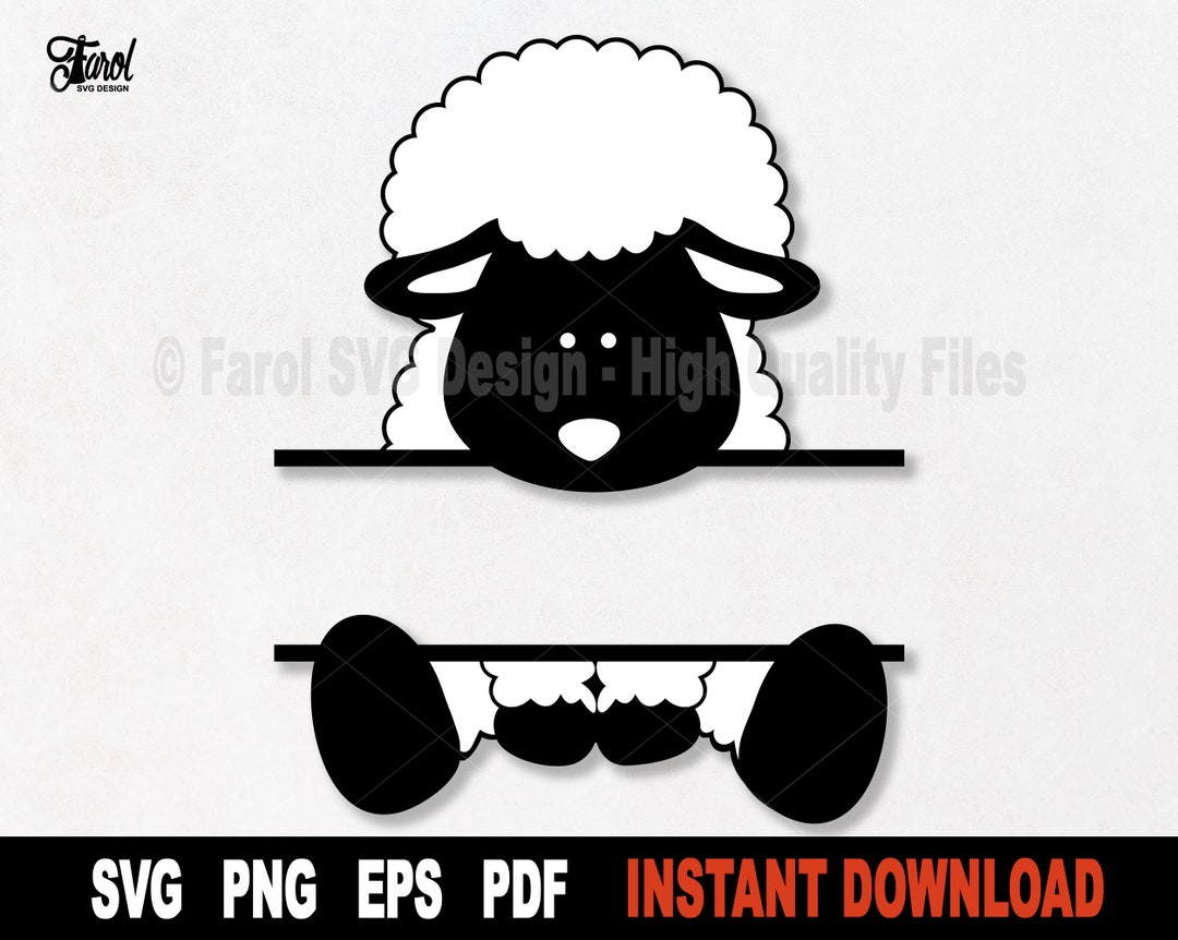 Sheep Svg, Sheep Split Monogram Svg File for Cricut, Silhouette, Easter ...