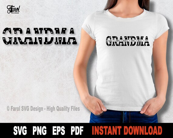 Grandma SVG Split Name Frame Svg Mother's Day SVG File - Etsy