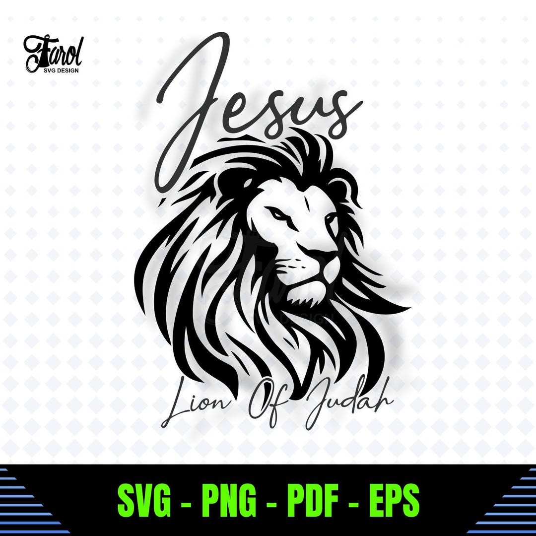 Lion of Judah SVG | Christian Symbol Cut File | Jesus Christ Design for ...