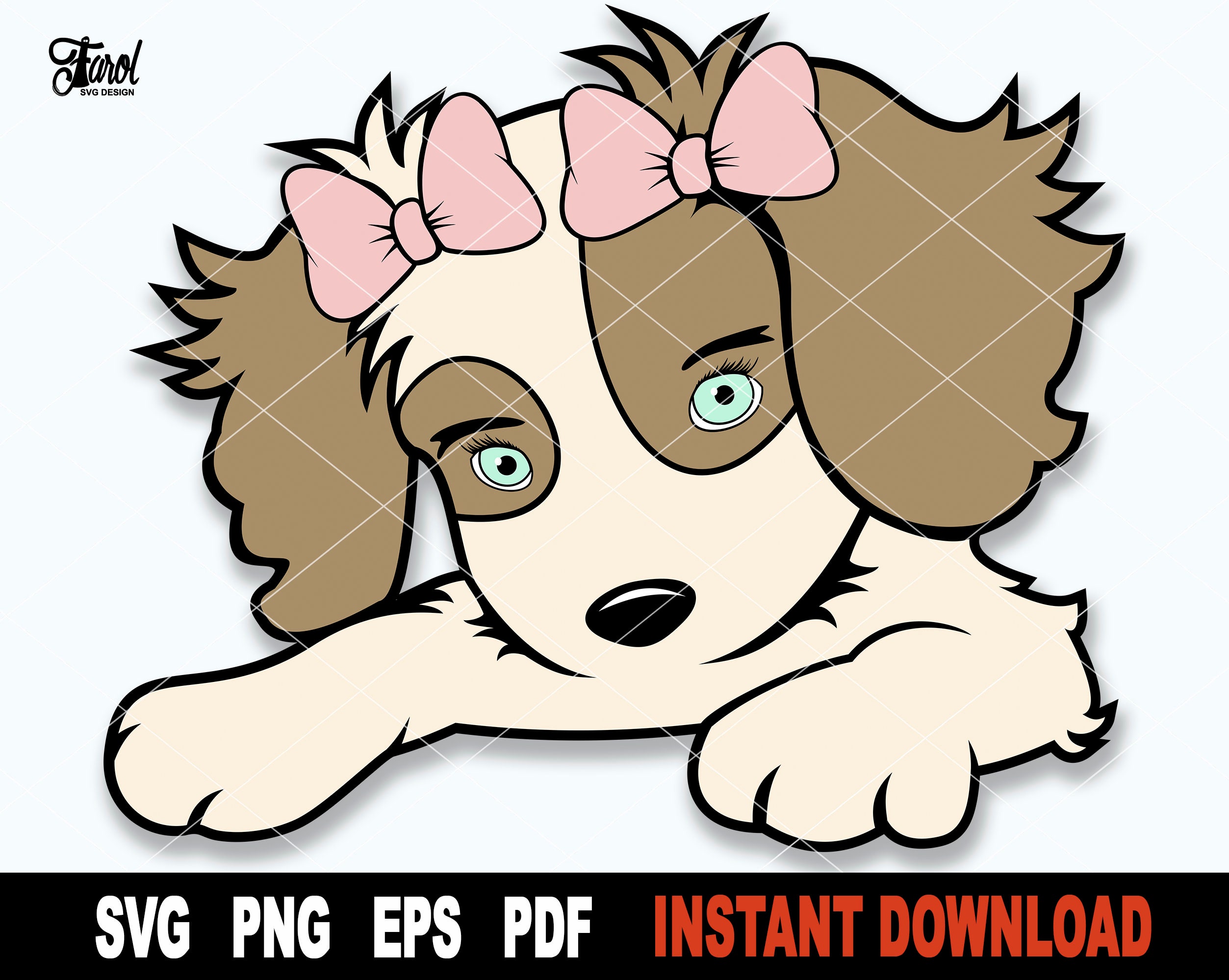 Beautiful Female Dog SVG Cute Puppy Svg Cut File Clipart | Etsy