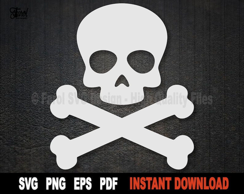Skull Svg Crossbones SVG File for Cricut Silhouette - Etsy