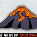 Volcano SVG Nature Clipart Volcano Erupting Lava Flow SVG - Etsy