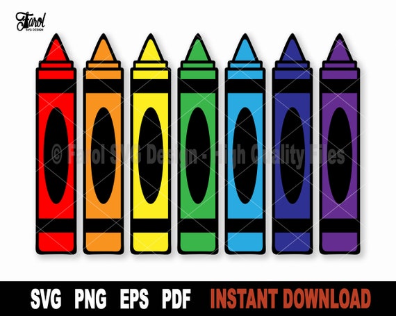 Crayon Svg Crayon Set Svg File for Cricut Silhouette Crayon - Etsy UK