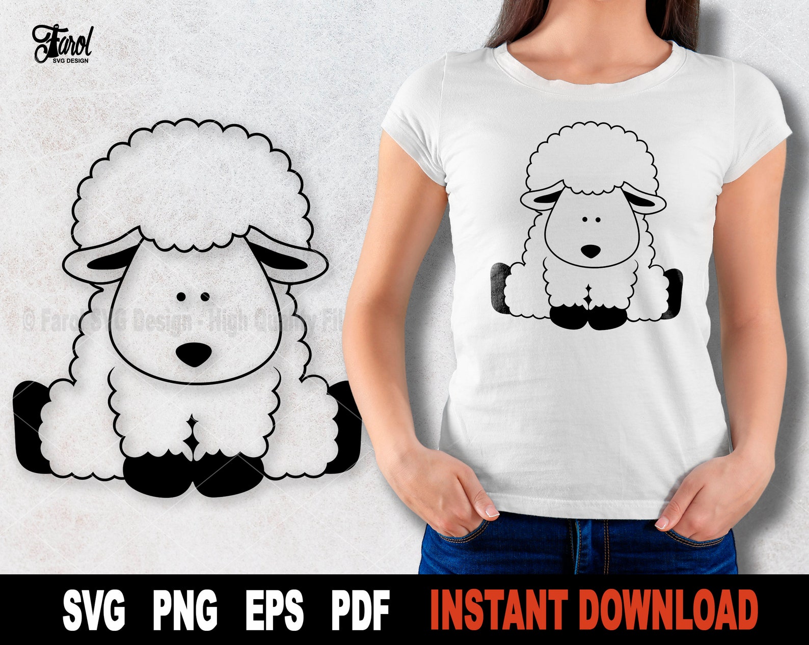 Sheep Svg Cut File Cute Sheep Svg File for Cricut - Etsy