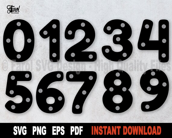 Numbers SVG Bundle Numbers With Screws SVG File for Cricut | Etsy